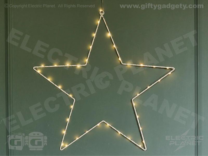 White Outline LED Star - GiftyGadgety.com